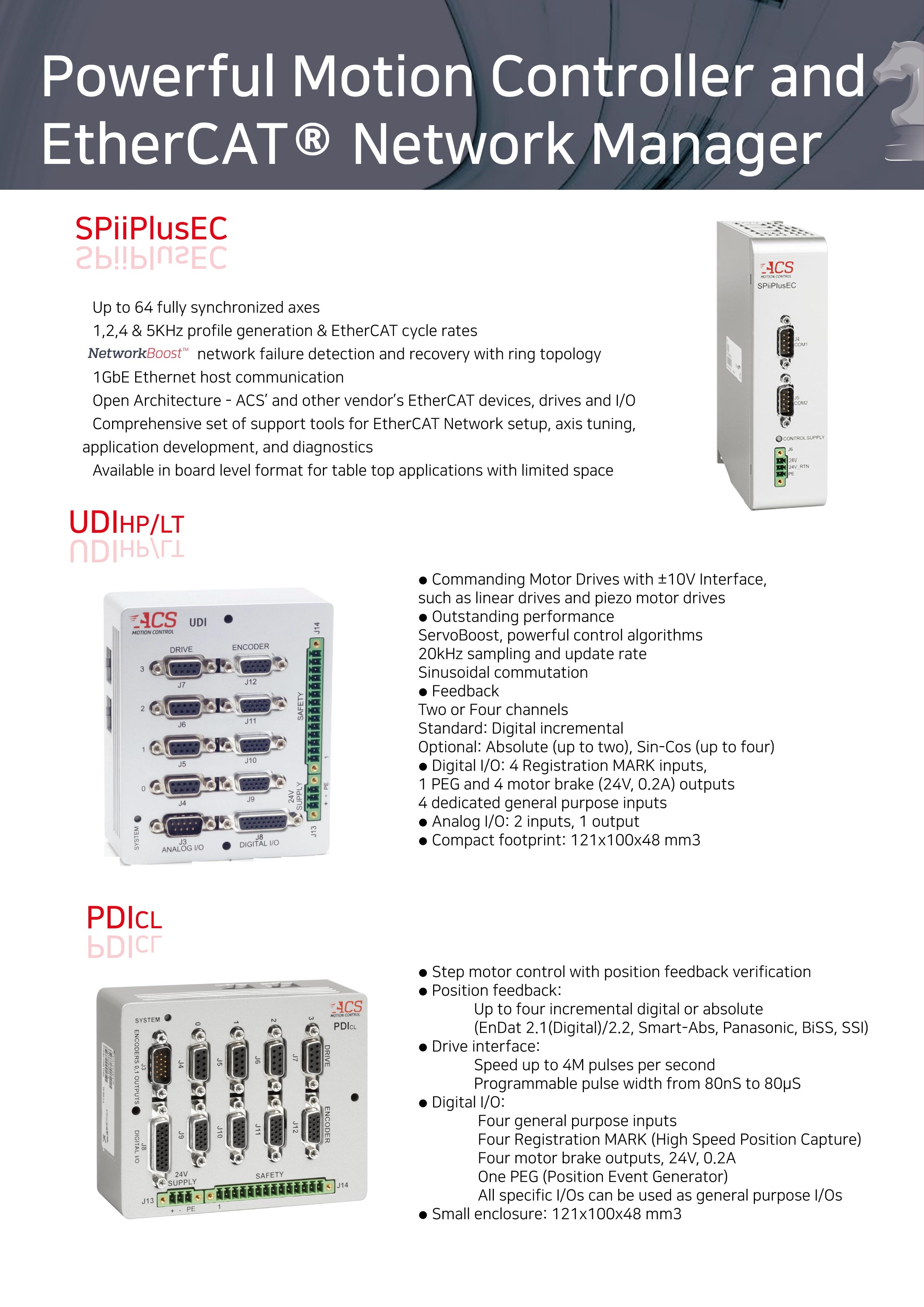 [ACS Motion Controller] SPiiPlusEC / UDIHP / PDICL - CNS시스템