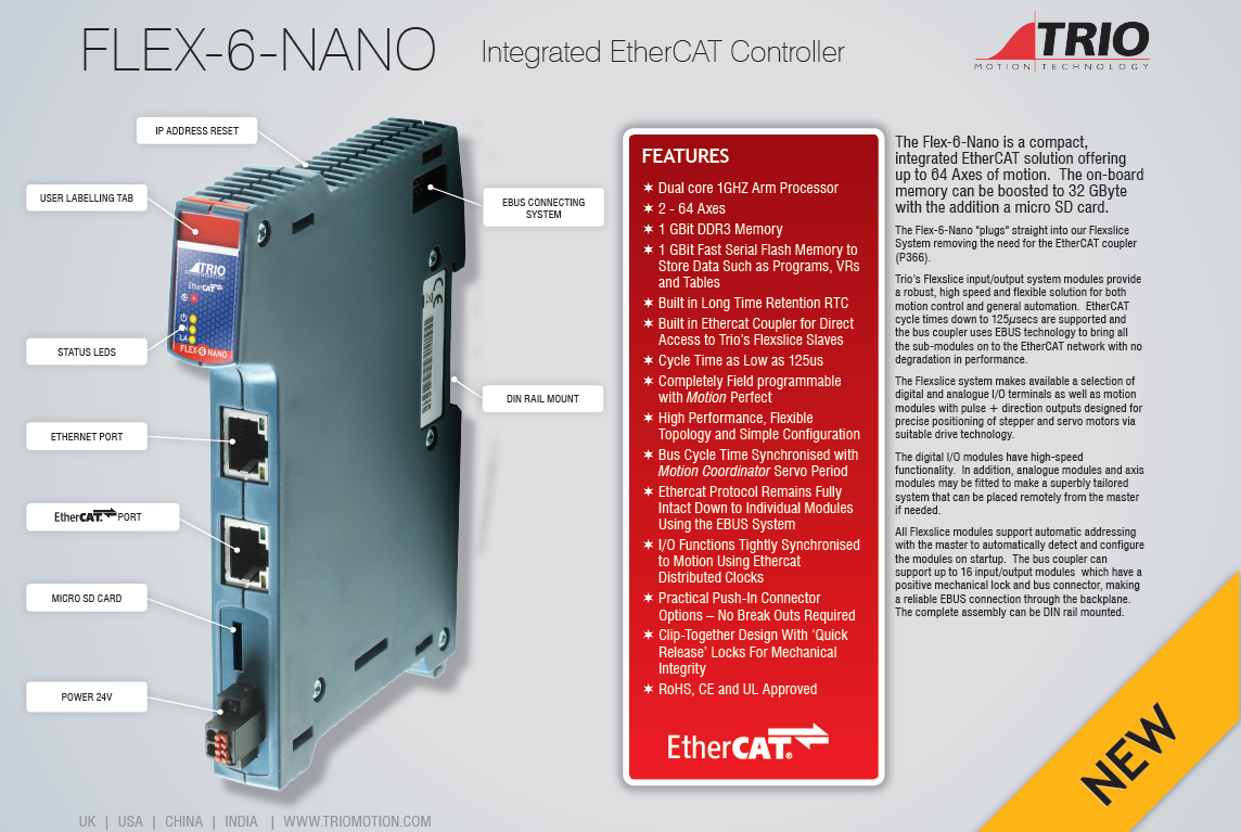 [TRIO] FLEX 6 NANO Integrated EtherCAT Controller - CNS시스템